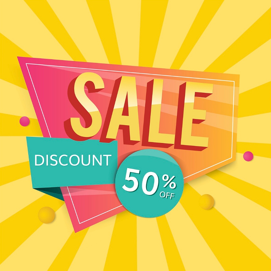 Colorful Sale Sign & Sticker Set I High Quality Vector & Psd Designs ...